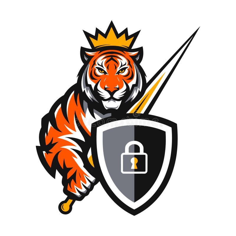 Tiger Shield Logo, Perfect for Security Stock Vector - Illustration of ...