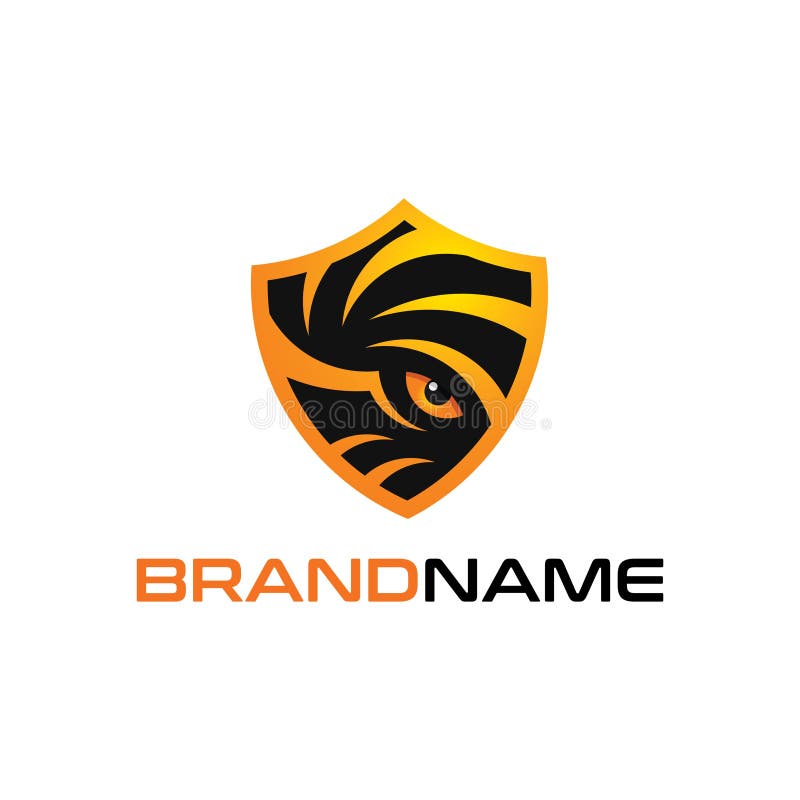 Tiger Shield Protection Logo Design Stock Vector - Illustration of ...