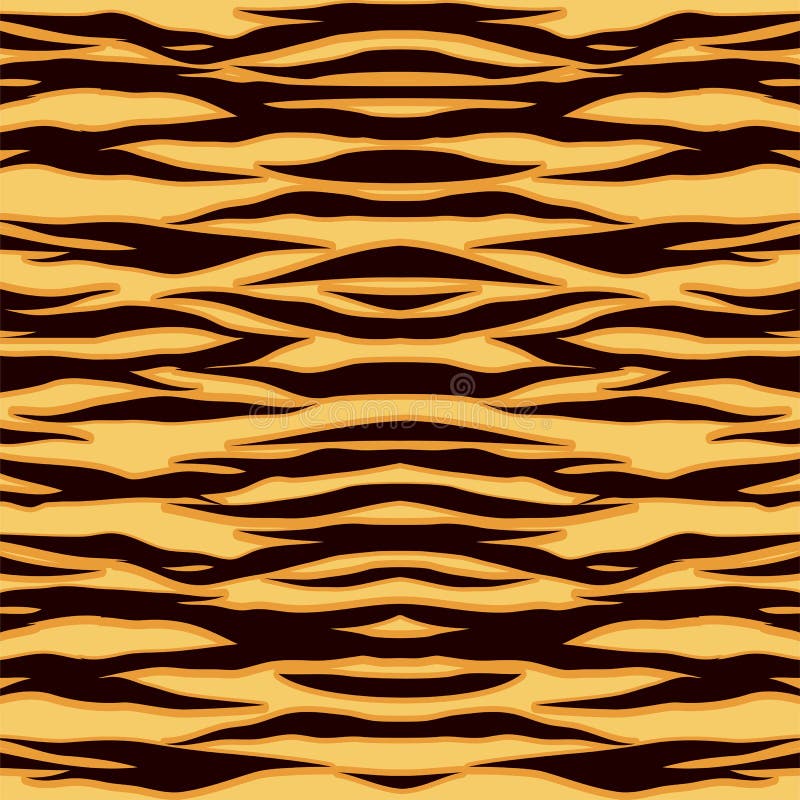 Tiger Skin Seamless Patterns. Stock Vector - Illustration of print ...