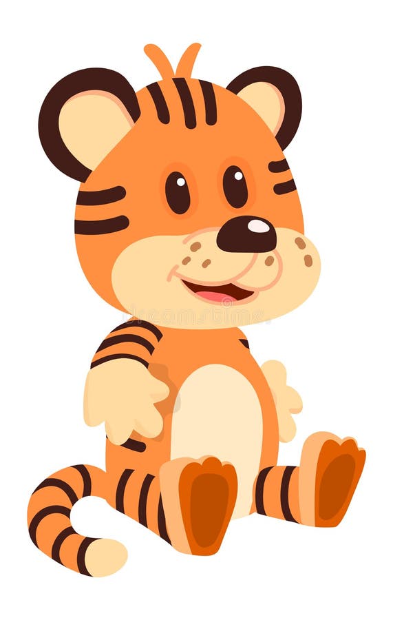 Tiger Soft Toy. Plush Stuffed Fluffy Animal Stock Vector - Illustration ...