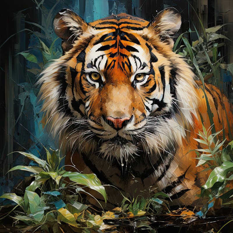 Tiger Stalking Prey in the Jungle Stock Image - Image of nature, jungle ...