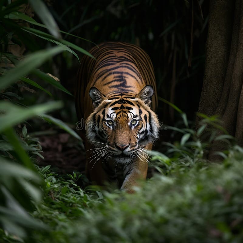 Stalking Tiger Stock Illustrations – 437 Stalking Tiger Stock ...