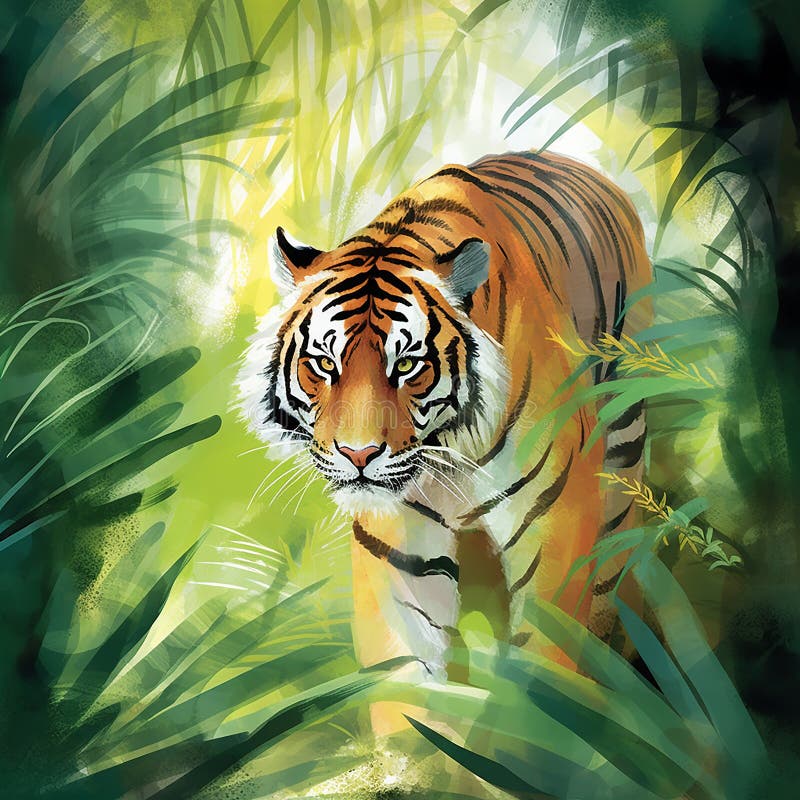 Tiger Stalking Stock Illustrations – 160 Tiger Stalking Stock ...