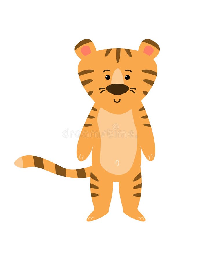 The Tiger Stands on Two Legs. Vector Image. Stock Illustration ...
