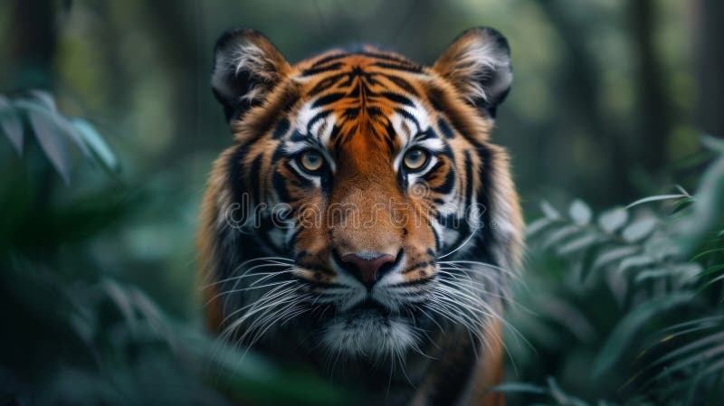 Tiger Staring Intently stock image. Image of conservation - 305816883