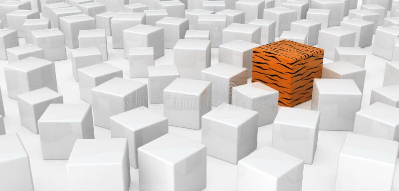 Tiger Stripe Cube stock illustration. Illustration of originality ...
