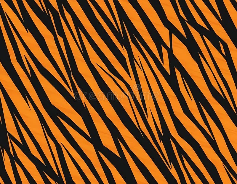 Tiger Stripe Pattern with Sharp Orange and Black Lines Stock ...