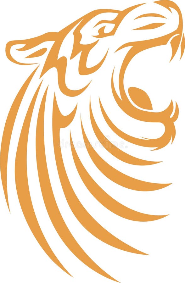 Tiger Swish Style stock vector. Illustration of sumatran - 7961378
