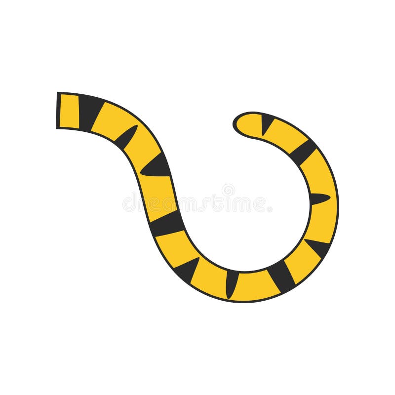 Tiger tail icon vector stock vector. Illustration of isolated - 265974827
