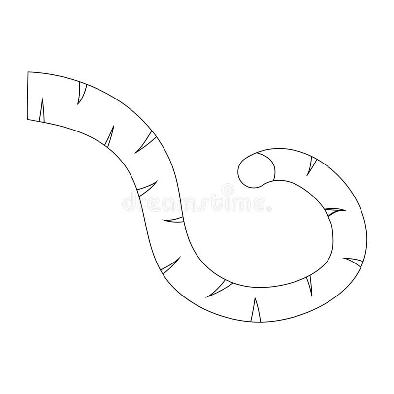 Tiger tail icon vector stock illustration. Illustration of postcard ...