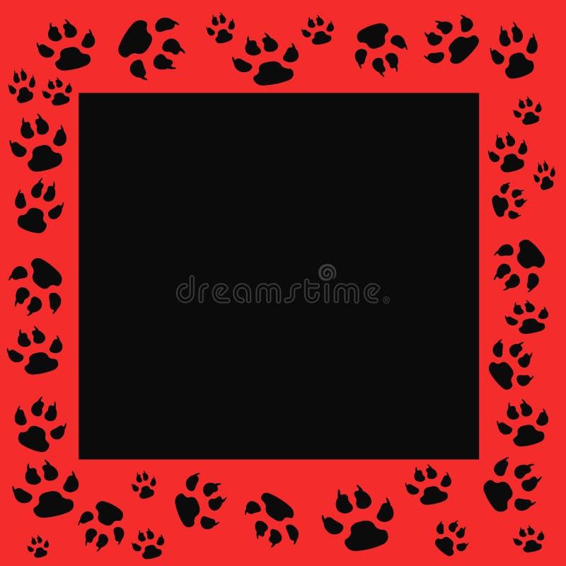 Tiger track frame stock illustration. Illustration of display - 3886988