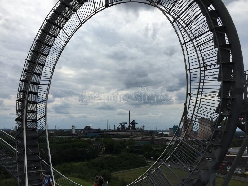 Tiger and Turtle Sculpture, Duisburg, Germany Stock Photo - Image of ...