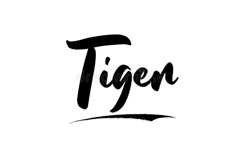 Tiger Typography Lettering Text Vector Design Quote Stock Vector ...
