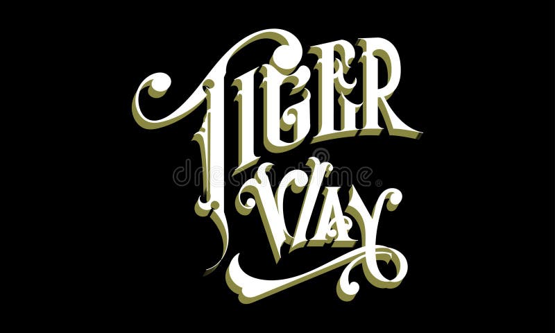 TIGER WAY Lettering Custom Style Design Stock Illustration ...