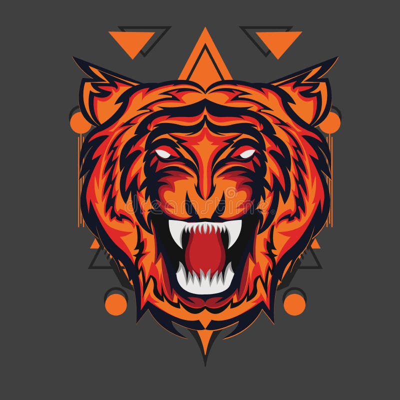 Tiger wild scared stock illustration. Illustration of concept - 171734476