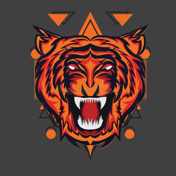 Tiger wild scared stock illustration. Illustration of concept - 171734476