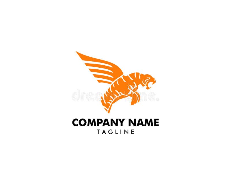 Tiger with Wings Vector Logo Design Template Stock Vector ...