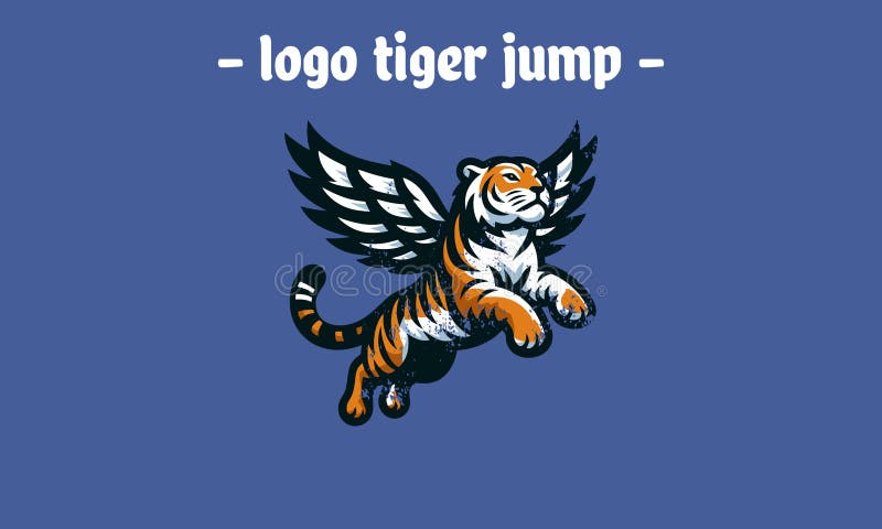 Tiger with Wings Vector Mascot Design Stock Illustration - Illustration ...