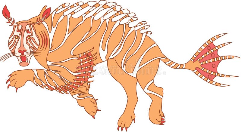 TigerFish stock vector. Illustration of mammals, colorful - 72644780