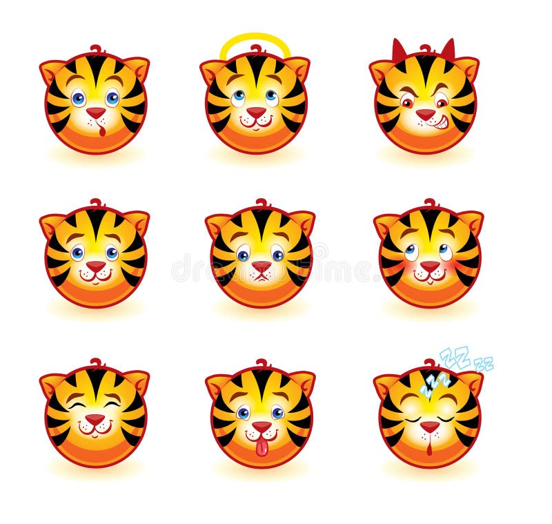 Smiley Tigers Stock Illustrations – 20 Smiley Tigers Stock ...