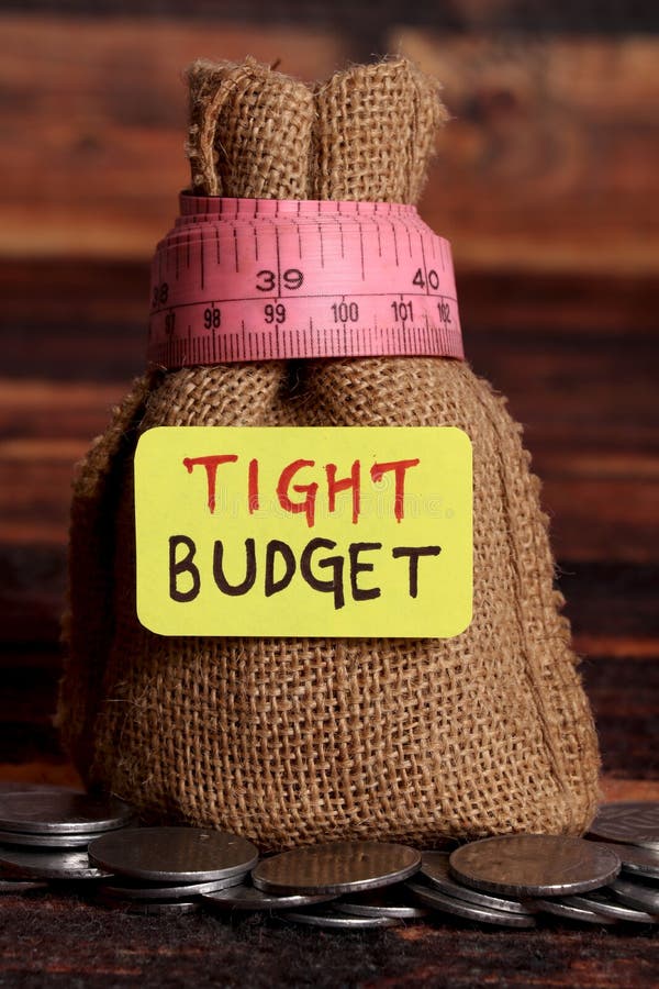 Tight Budget and Recession Shrinking Economy Concept Stock Vector ...