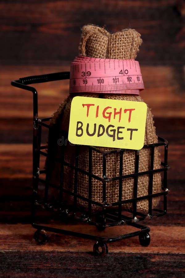 Tight Budget and Recession Shrinking Economy Concept Stock Vector ...