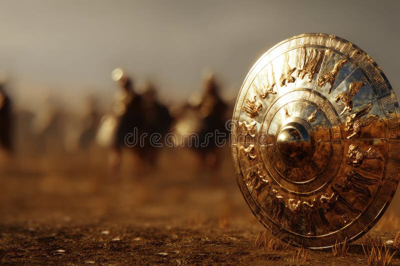Curved Shield Army stock illustration. Illustration of tension - 377836779