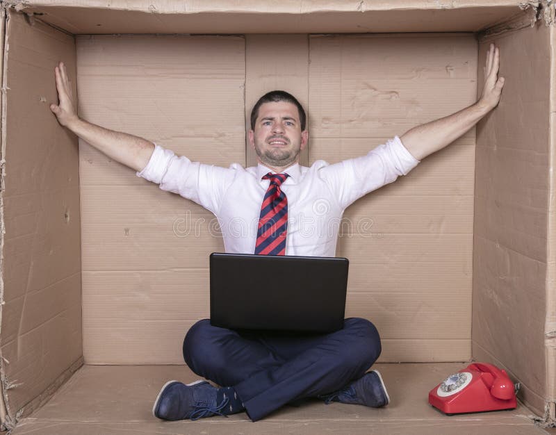 Tight Office Problem at Work for a Businessman Stock Photo - Image of ...