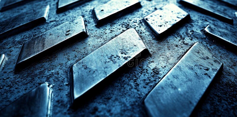 A Tight Shot of a Brushed Metal Surface, Capturing Light in Multiple ...