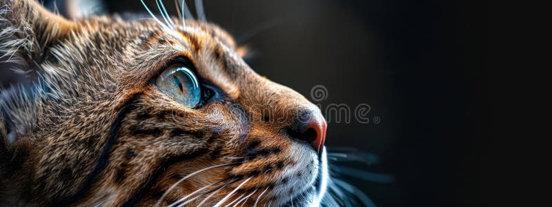 A Tight Shot of a Cat S Face, Head Tilted To the Side, Eyes Fully ...