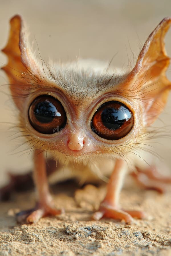 A Tight Shot of a Compact Creature with an Oversized Eye Gazing ...