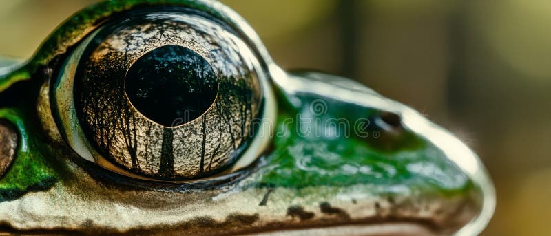 A Tight Shot of a Frog S Eyeball Featuring a Central Black Pupil Stock ...