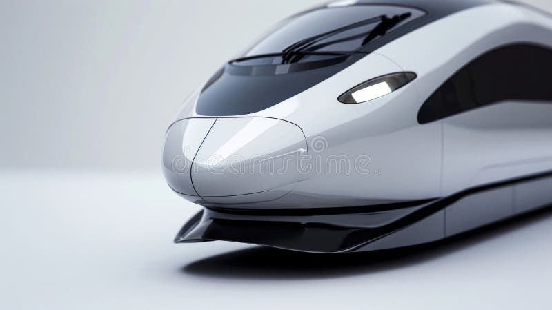 Tight Shot of a Highspeed Trains Nose Showcasing Its Streamlined and ...