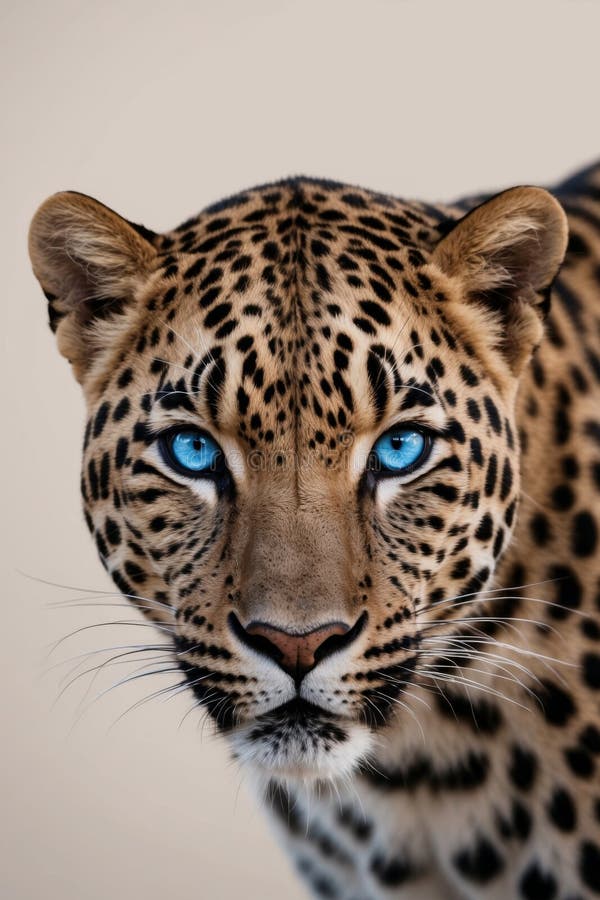 A Tight Shot of a Leopard S Face Displaying a Blue Eye Expression ...