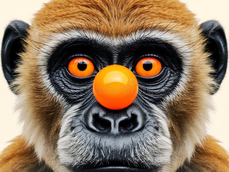 A Tight Shot of a Monkey S Face Reveals an Eye Replaced by an Orange ...
