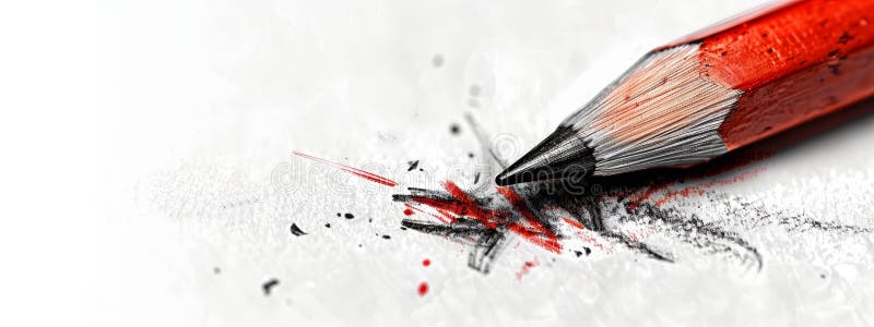 A Tight Shot of a Pencil Hovering Over a Sheet of Paper, Its Tip ...