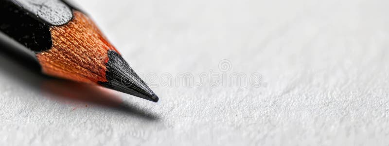 A Tight Shot of a Pencil Point Against Paper S Edge Stock Image - Image ...