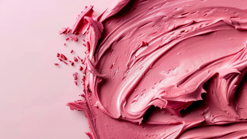 A Tight Shot of a Pink Cake, Generously Covered in Icing, Adorned with ...