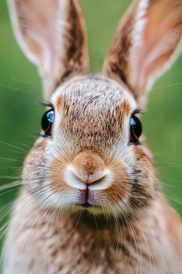 A Tight Shot of a Rabbit S Face Against a Softly Blurred Backdrop of ...