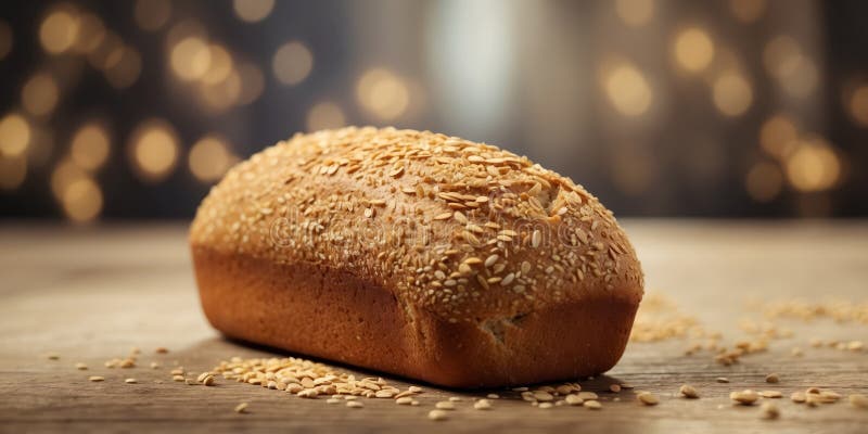 A Tight Shot of a Sesame-studded Loaf of Bread. Stock Photo - Image of ...