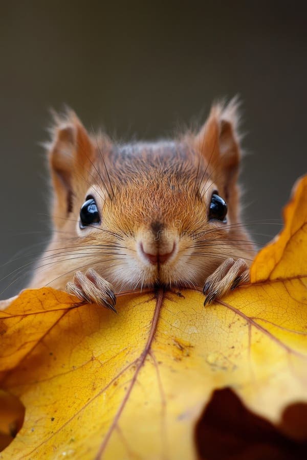 A Tight Shot of a Small Animal with a Leaf Resting on Its Paws Behind ...