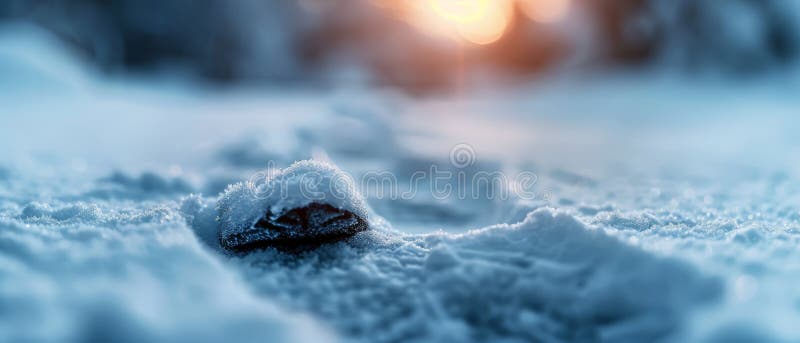 A Tight Shot of Snow-covered Ground Beneath a Sunlit Sky Minimal Snow ...