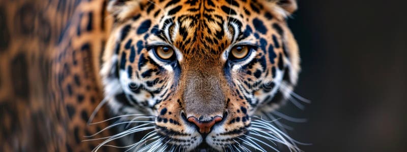 A Tight Shot of a Tiger S Face Against a Dark Backdrop, Its Features ...