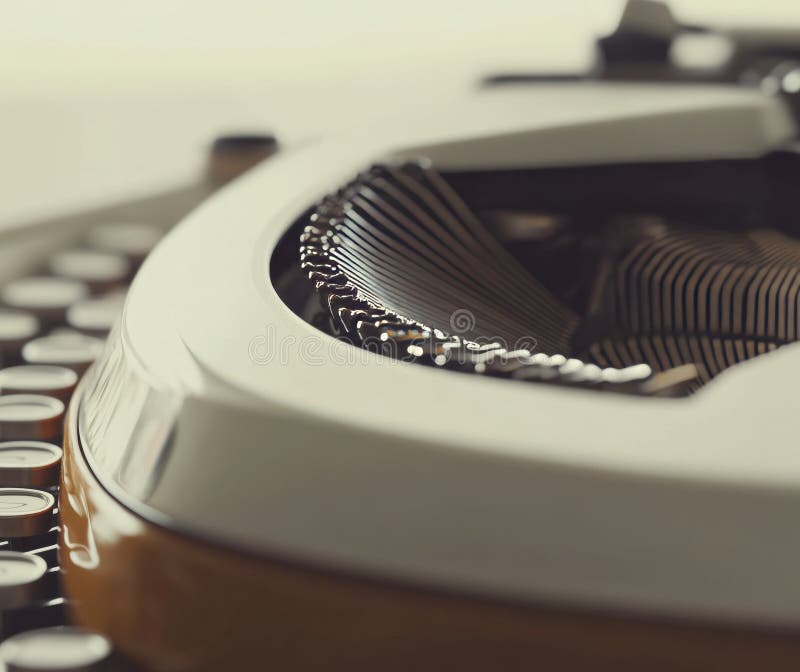 A Tight Shot of a Typewriter and Paper, with Copy Space for Text ...