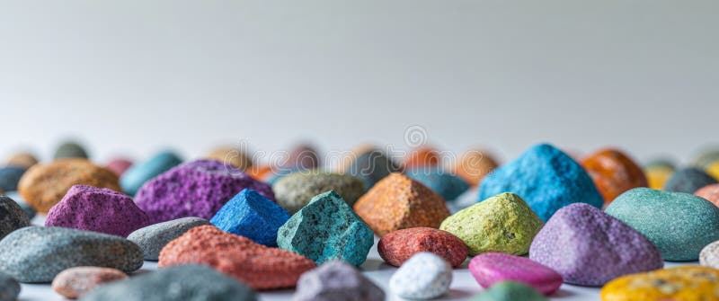 A Tight Shot of Various Colored Rocks Arranged in the Image S Center ...