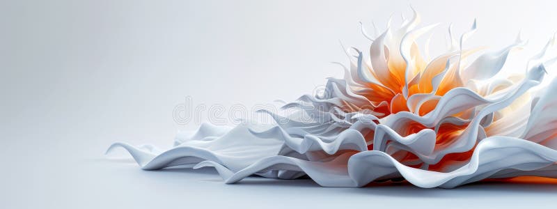 A Tight Shot of a White and Orange Item Against a Pristine White ...