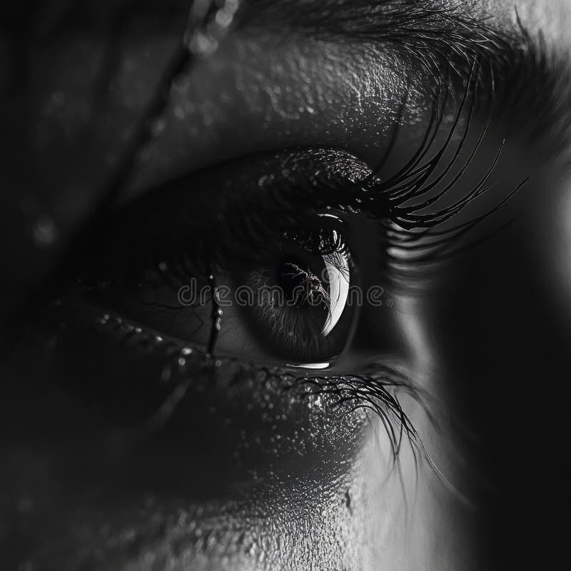 Close Up Human Eye Enhanced Black White Stock Photos - Free & Royalty ...
