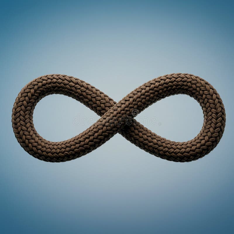A Tightly Woven Brown Rope Forms the Shape of an Infinity Symbol ...