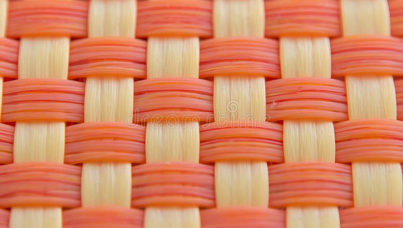 Close Up of a Tightly Woven Textured Pattern with Orange and Yellow ...