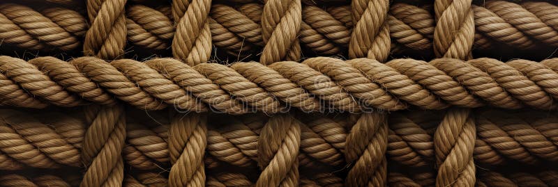 Tightly Woven Thick Brown Ropes Stock Illustration - Illustration of ...